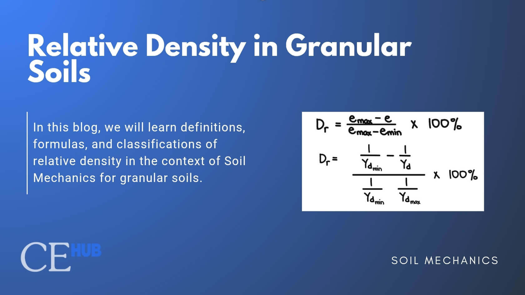 Soil Mechanics: Relative Density of Granular Soils